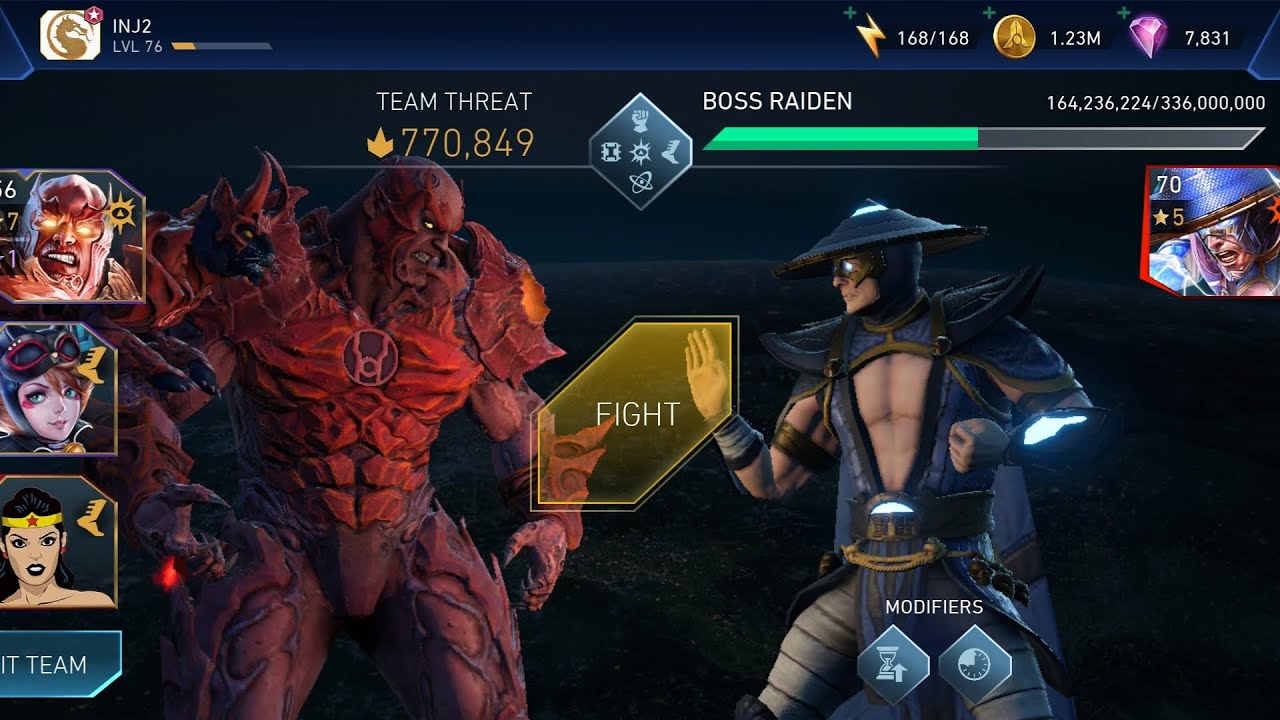 Boss RAIDEN ⚡Solo Raid Event Battle ☠️ InJustice 2 Mobile Gameplay ...