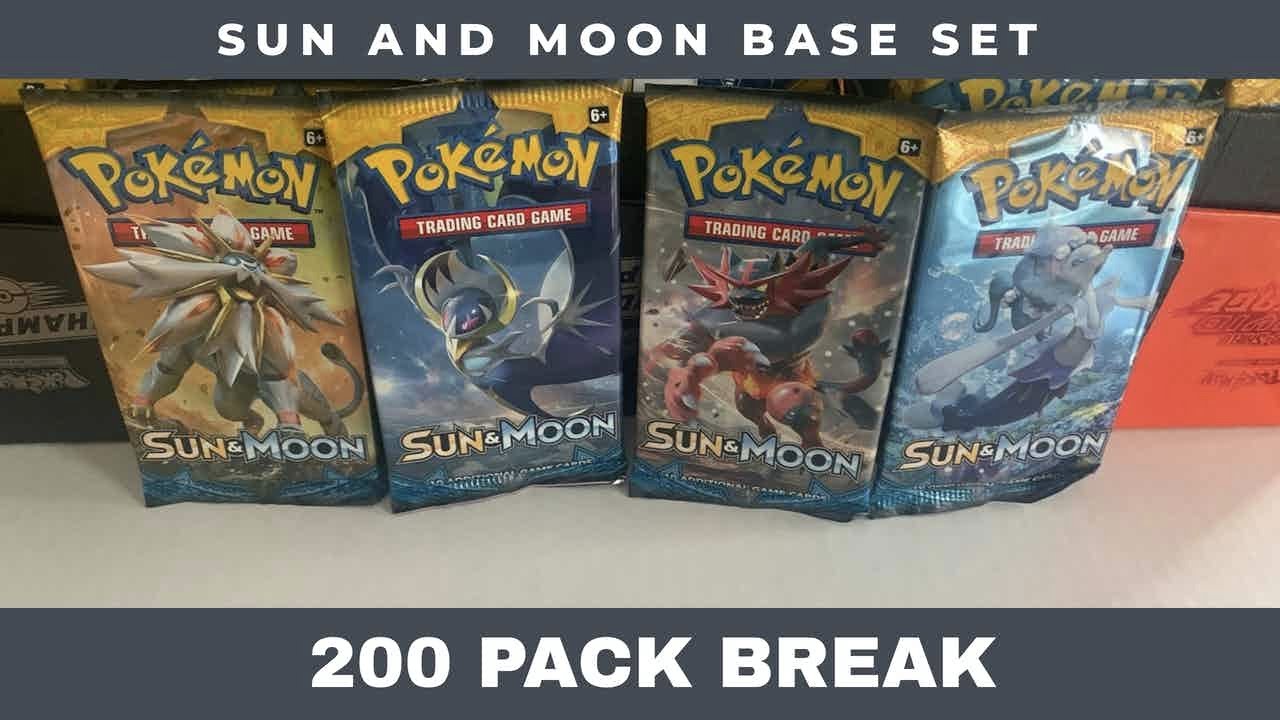 Pokemon Sun and Moon Base Set PACK BREAK LIVE - YouTube