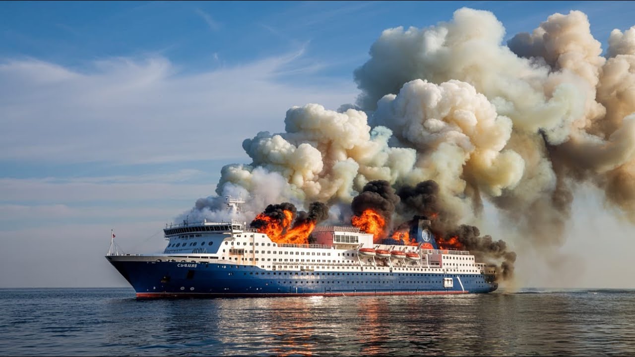 2 minutes ago! US F-16 fighter jets bombard Russian cruise ship in ...