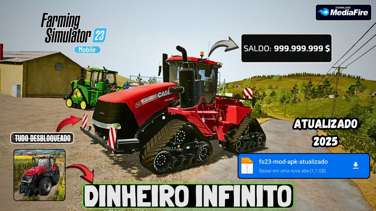 Farming simulator 23 mod apk dinheiro infinito atualizado 2025 - FS23 ...