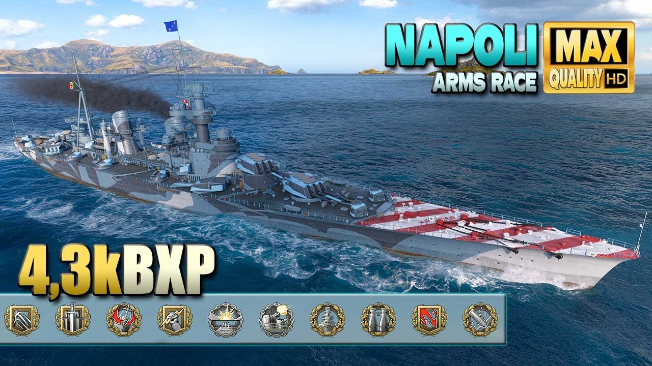 Cruiser Napoli with a nice 4,3k BXP performance - World of Warships ...