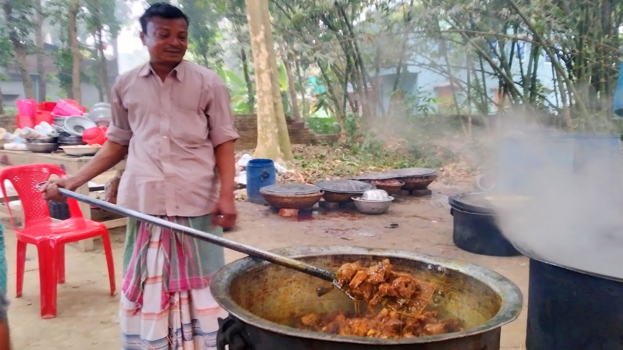 40KG MUTTON COOKING | বিয়ে বাড়ির খাশির মাংস রান্নার ফুল রেসিপি ...