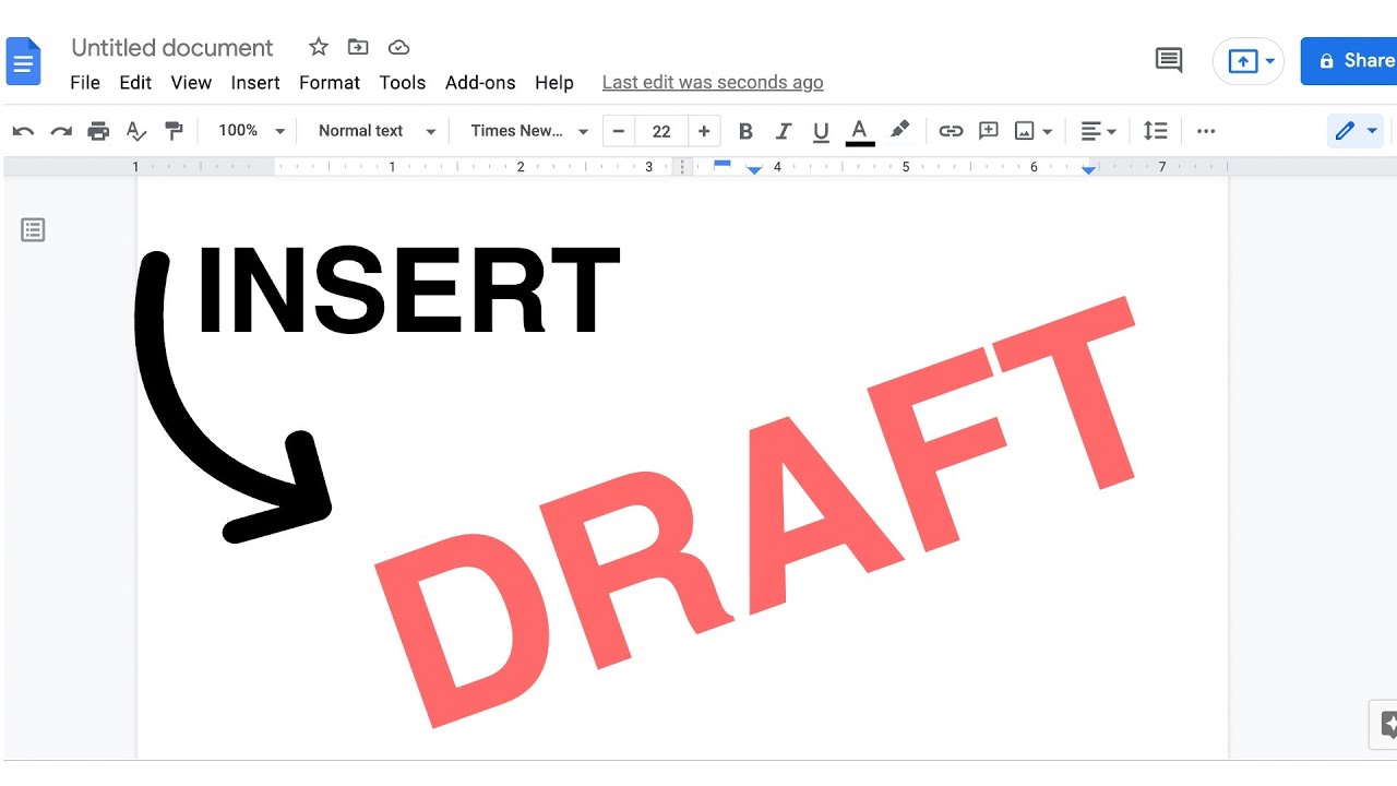 How To Insert Draft Watermark In Google Docs YouTube How To Insert Draft Watermark In Google Docs YouTube