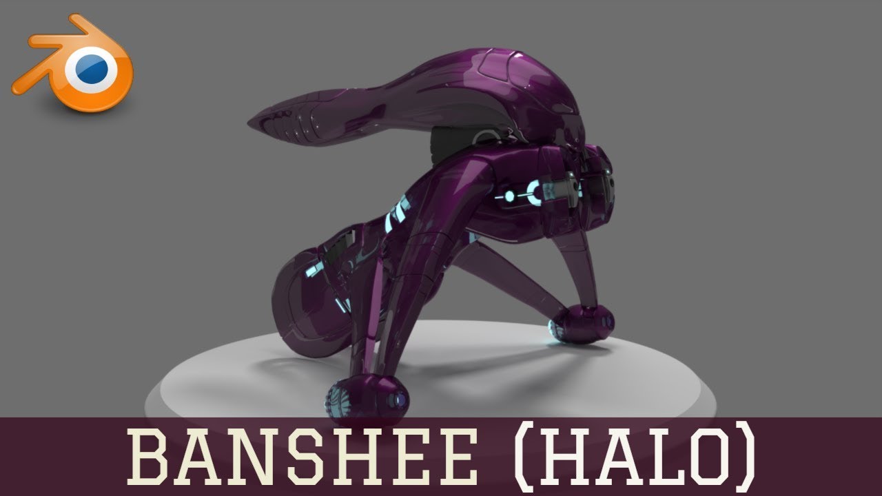 Banshee (HALO VEHICLE) // Blender Timelapse - YouTube