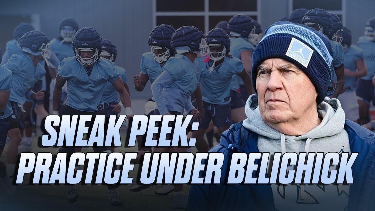 UNC Football Practice Sneak Peek Under Bill Belichick | Inside Carolina ...