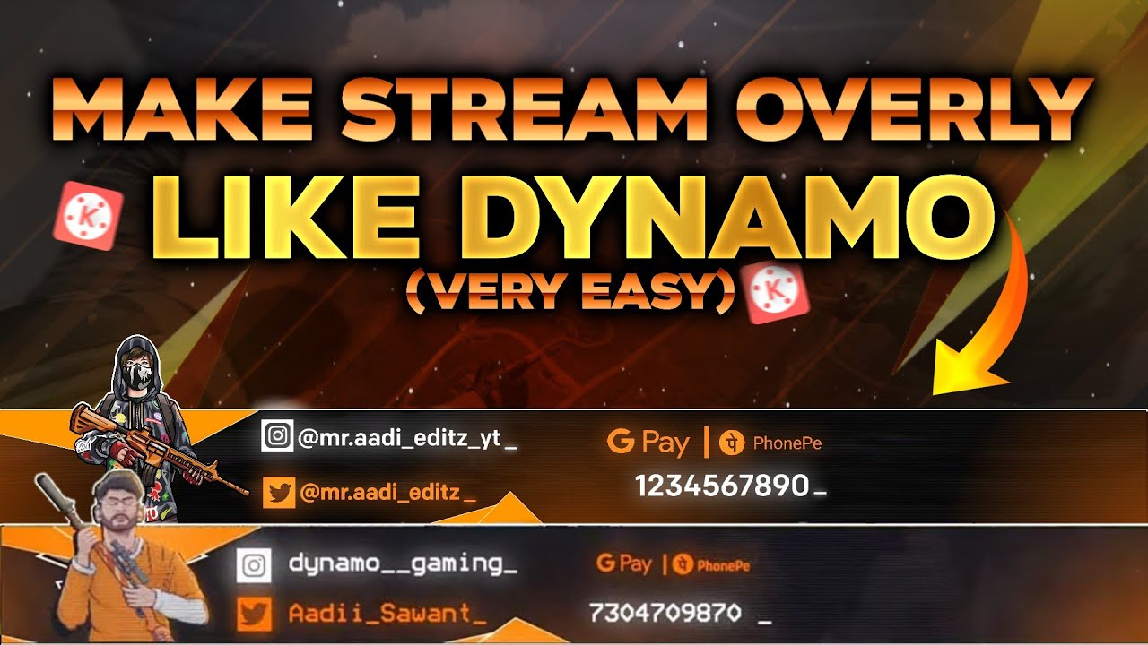 How to make latest stream overlay like dynamo gaming| how to make ...