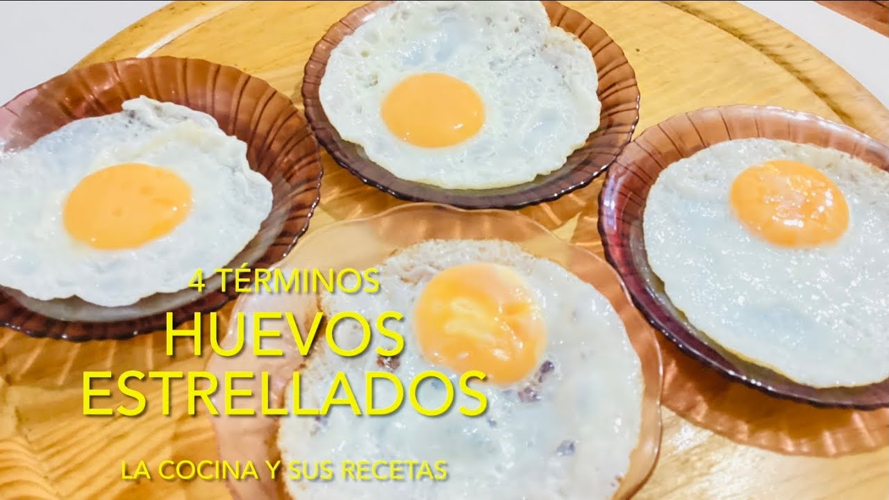 HUEVOS ESTRELLADOS EN 4 tiempos..(Tibios..Medio.Tres cuartos.y bien ...