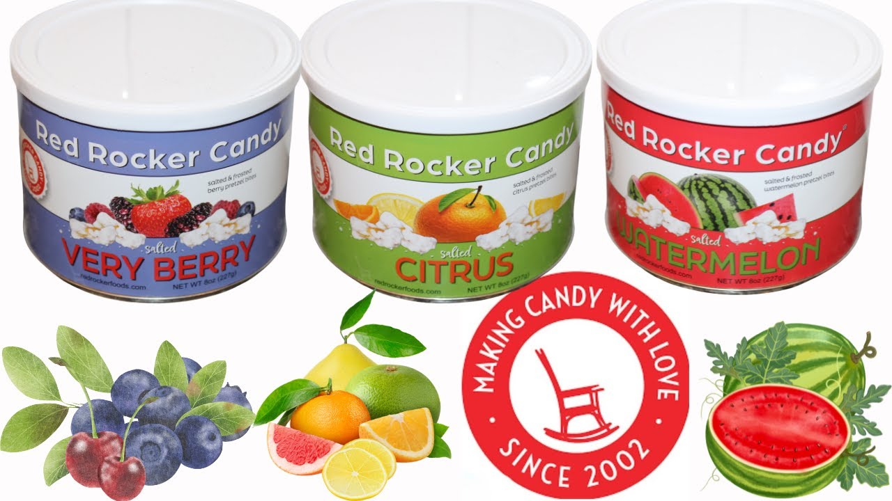 Red Rocker Candy: Watermelon, Citrus & Very Berry Review - YouTube