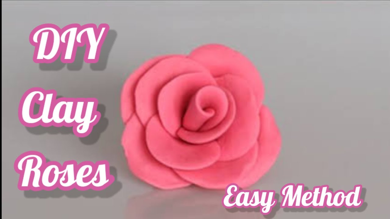 How To Make Clay Roses at Home || Easy Clay Flowers || Quick Clay Art ...