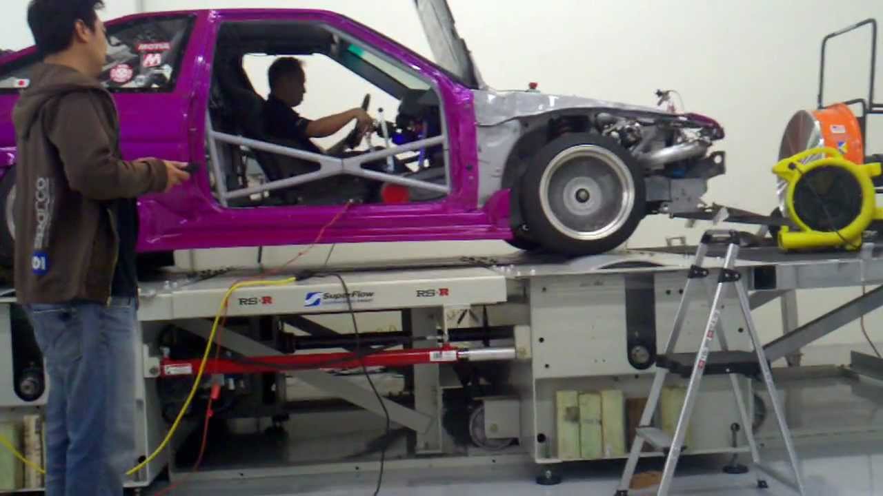 AE86 2AZ-FE Turbo on 4wd dyno - YouTube