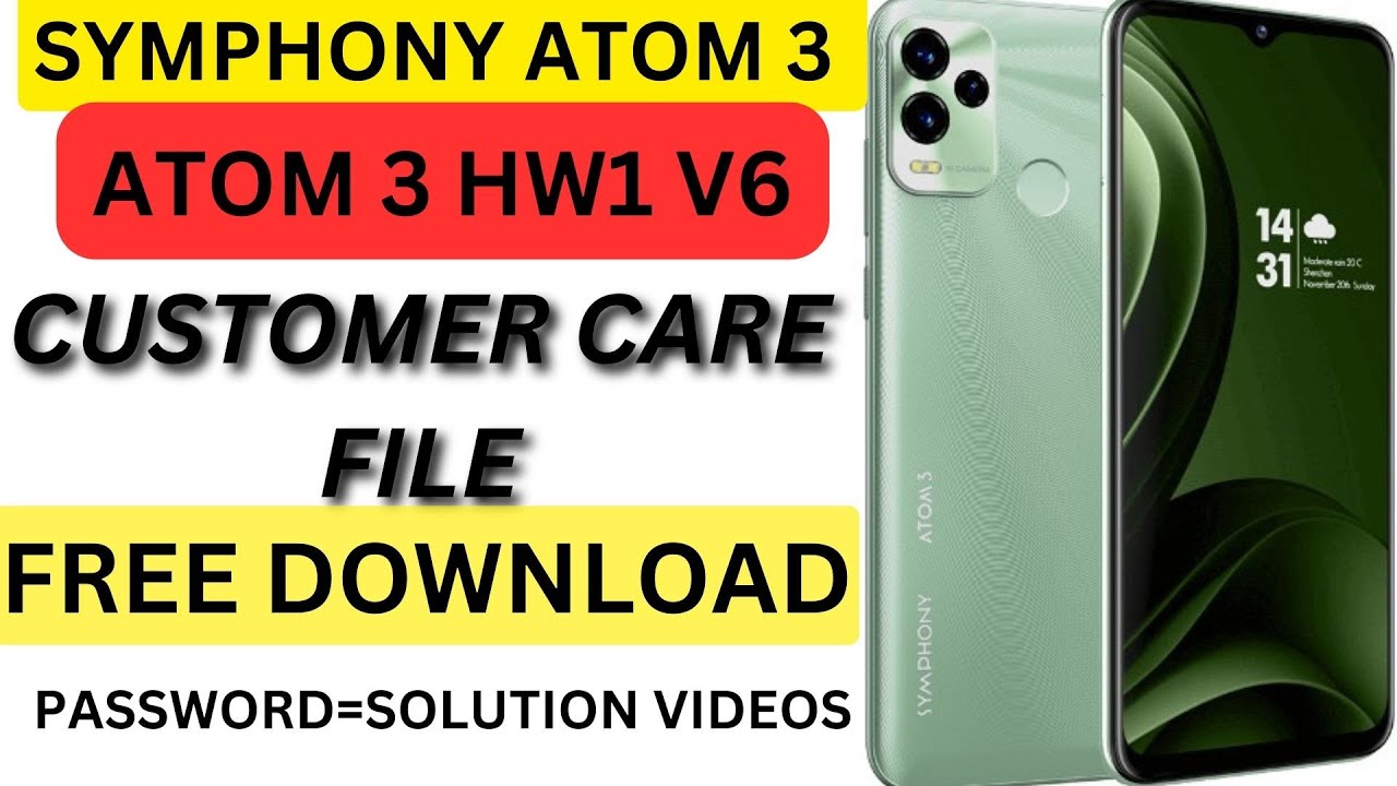 SYMPHONY ATOM 3 HW1 V6 CUSTOMER CARE FILE HANG LOGO & DEAD FIX FIRMWARE ...