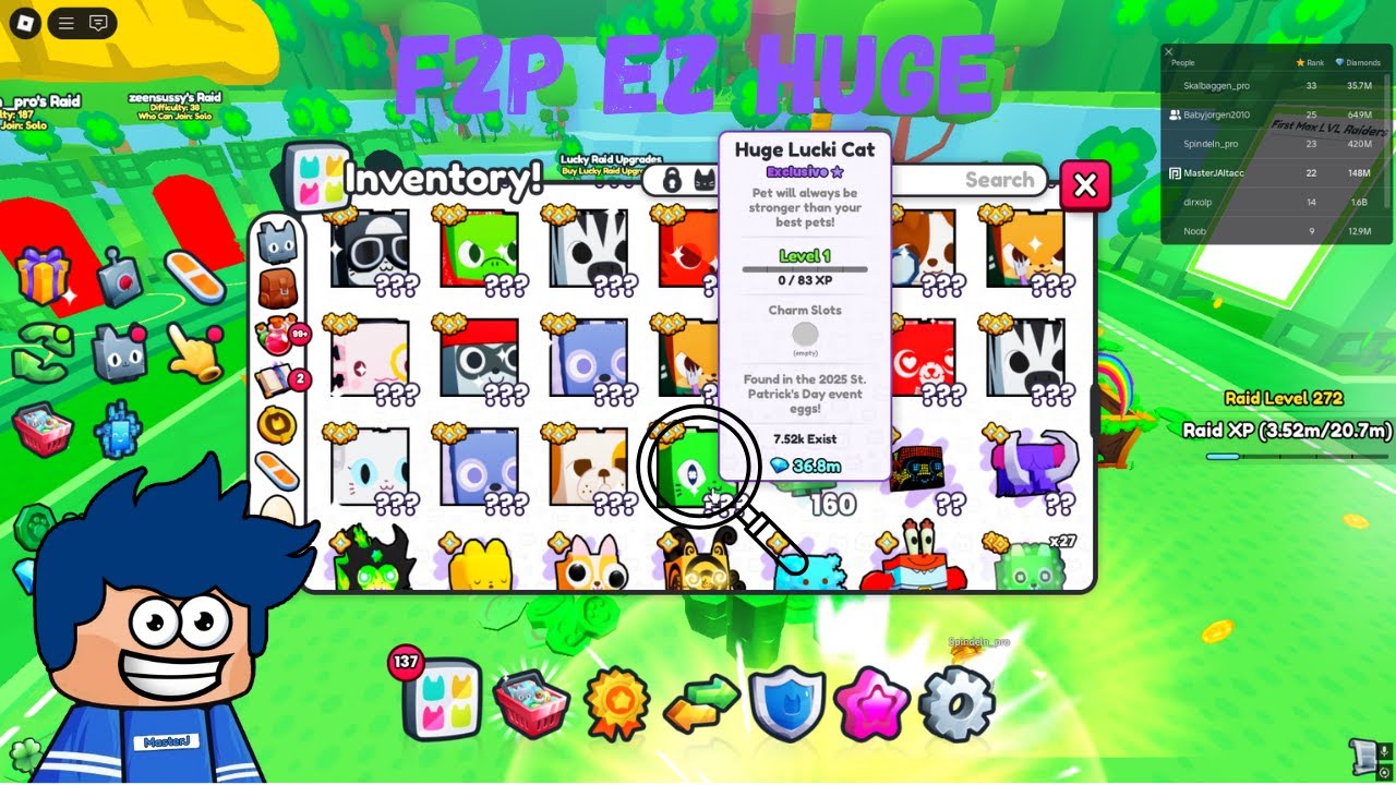 How To Get Easy F2P Huge IN St. Patrick's EVENT in PS99 - YouTube