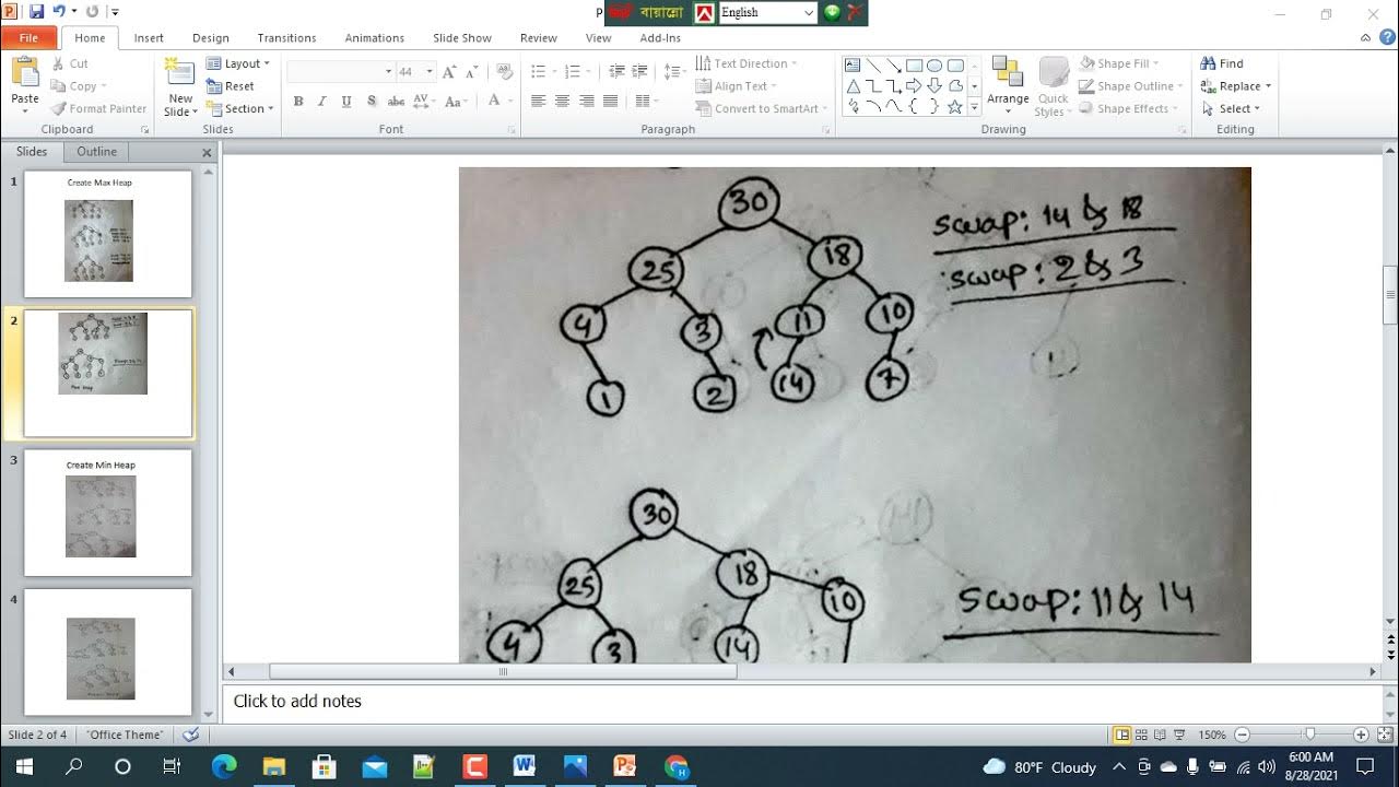 Create Max heap & Min heap # Data Structure || Bangla Tutorial - YouTube