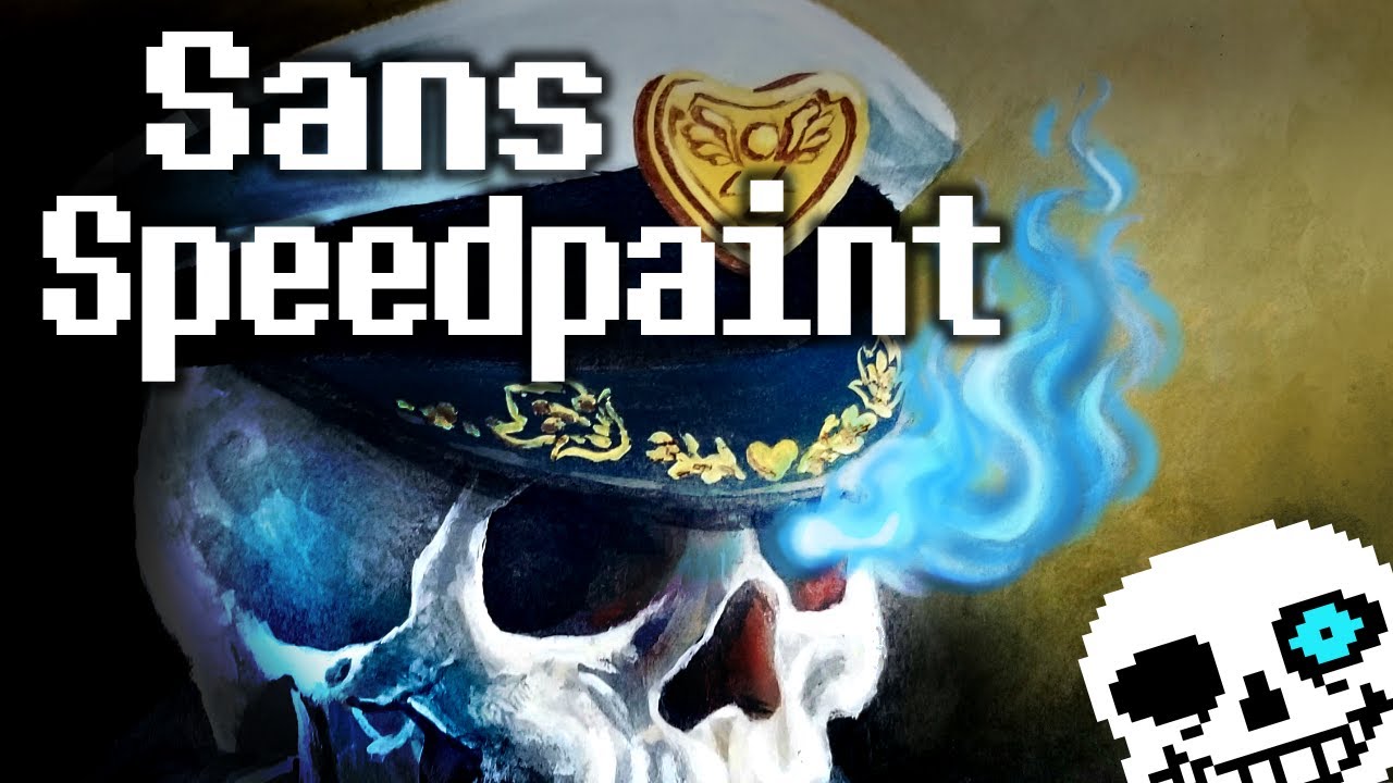 Painting Sans from Undertale | Semi Realism Speedpaint - YouTube