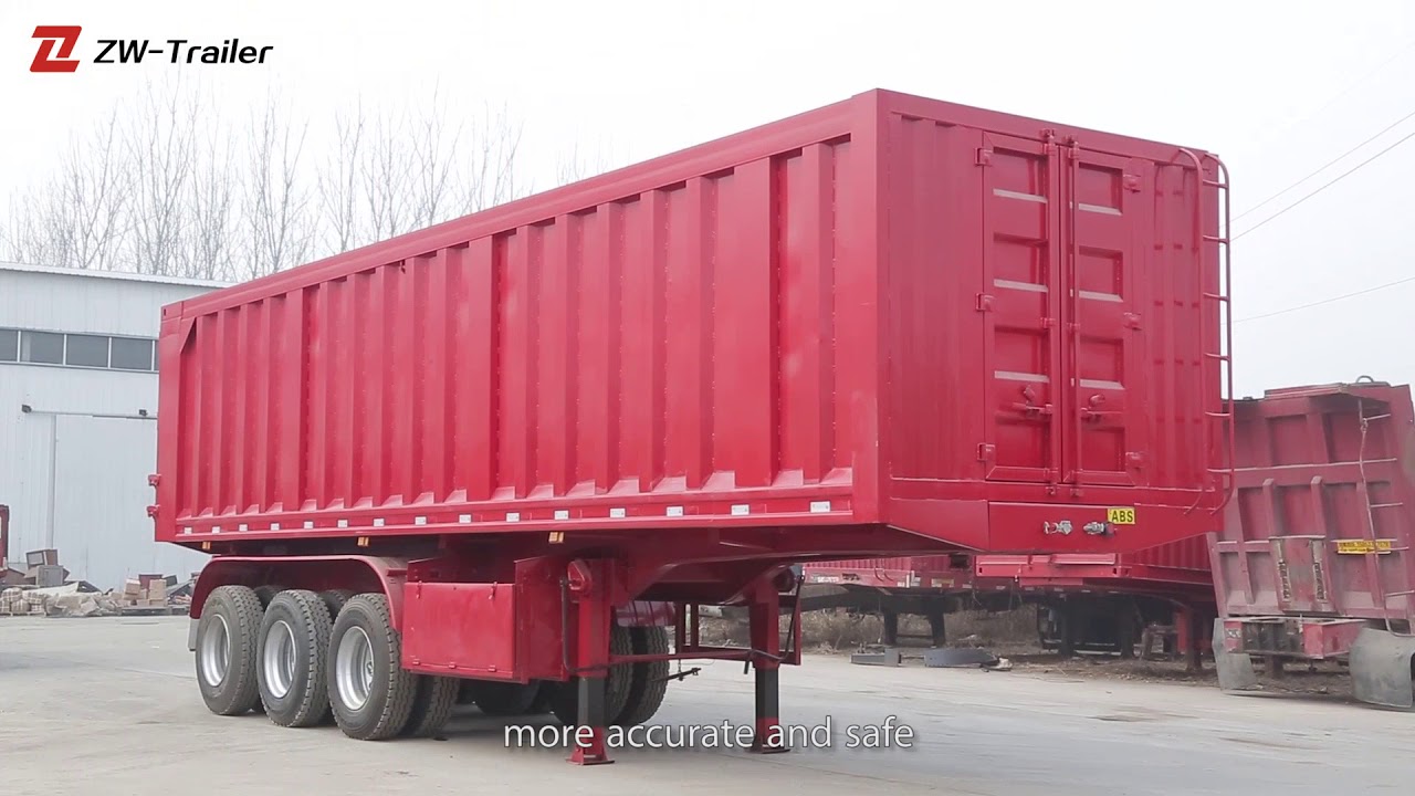 box semi trailer - YouTube