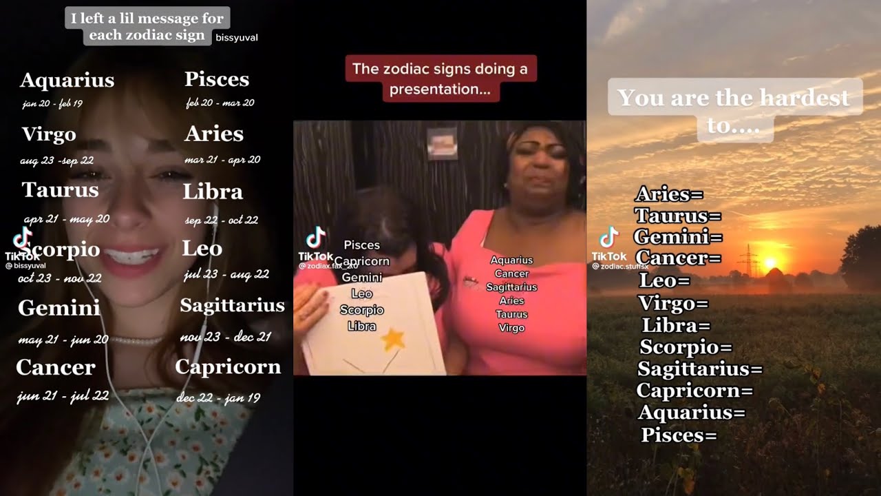 Relatable Zodiac Signs TikTok Compilation - YouTube