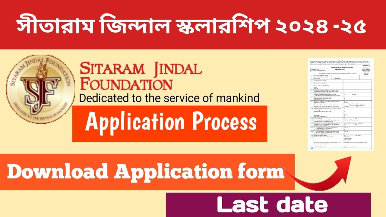 Sitaram Jindal Scholarship 2024-25 | How to Download Application Form ...
