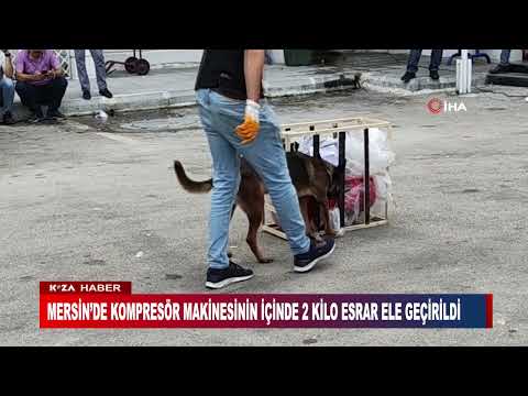 MERSİN’DE KOMPRESÖR MAKİNESİNİN İÇİNDE 2 KİLO ESRAR ELE GEÇİRİLDİ