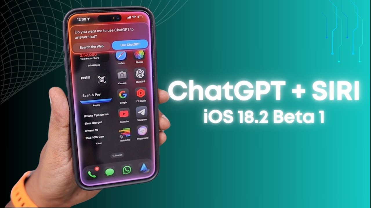 iOS 18.2 ChatGPT 🔥 Apple Intelligence on iPhone - YouTube