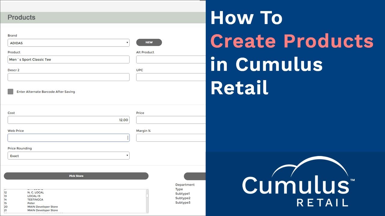 How To: Create Products in Cumulus Retail - YouTube