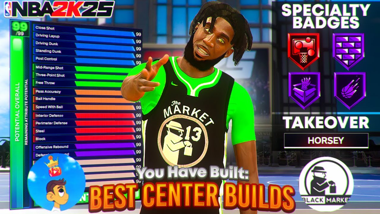 The ULTIMATE *NEW* BEST CENTER BUILDS on NBA 2K25! HOFF'S BLACK MARKET ...