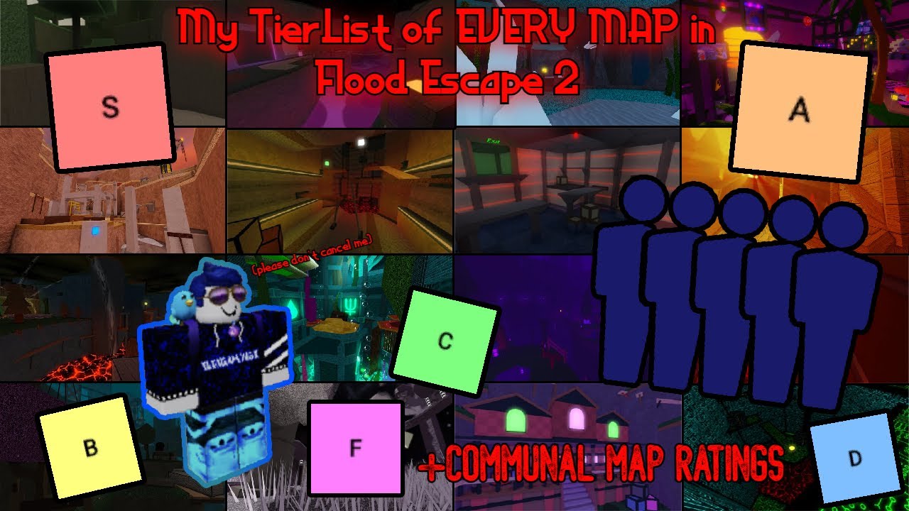 Tier Listing EVERY MAP in Flood Escape 2 [+COMMUNAL TIER LIST] (2023 ...