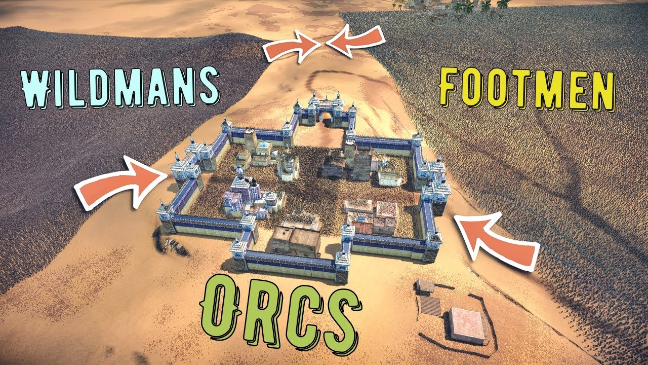 Battle For Castle: Orcs vs Wildmans vs Footmen - UEBS 2 - YouTube