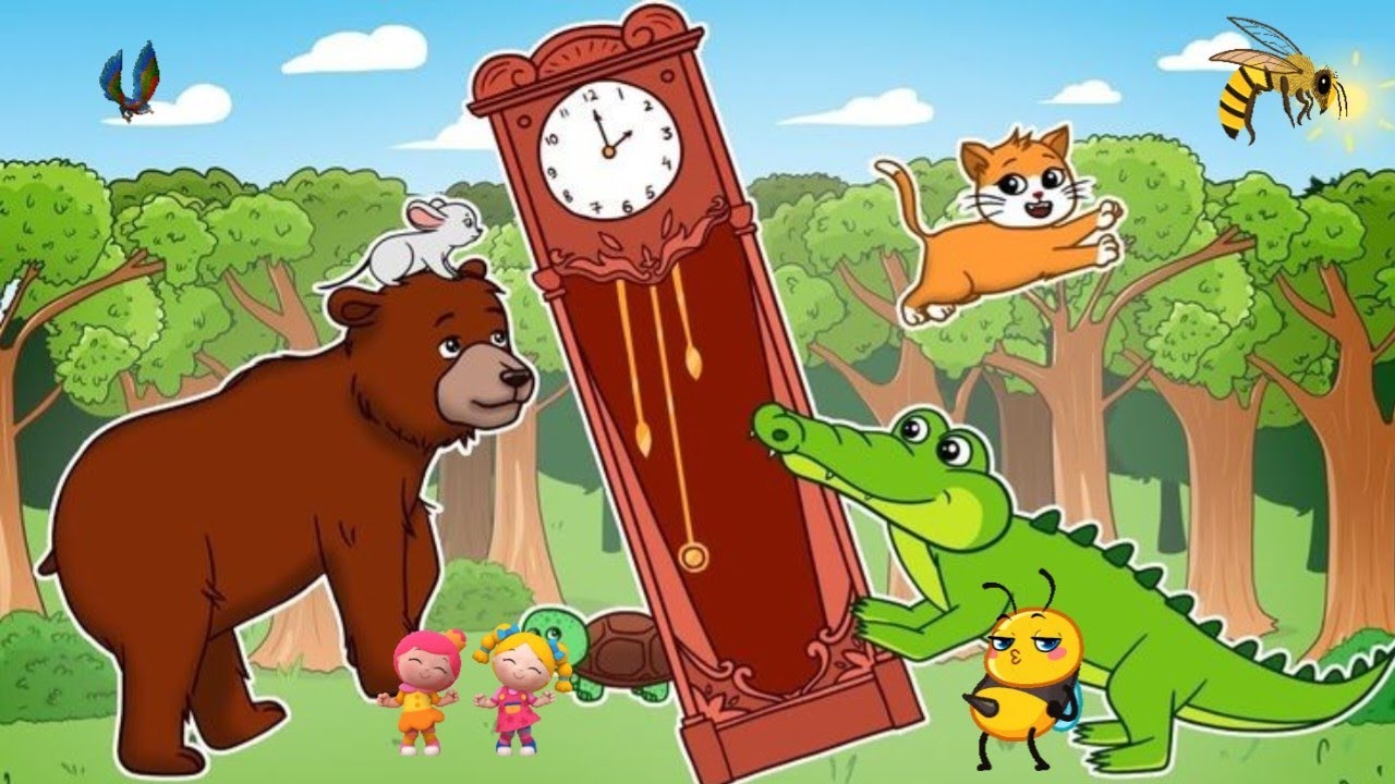 Hickory Dickory Dock | Cartoon network club by Animal Time | Nursery ...