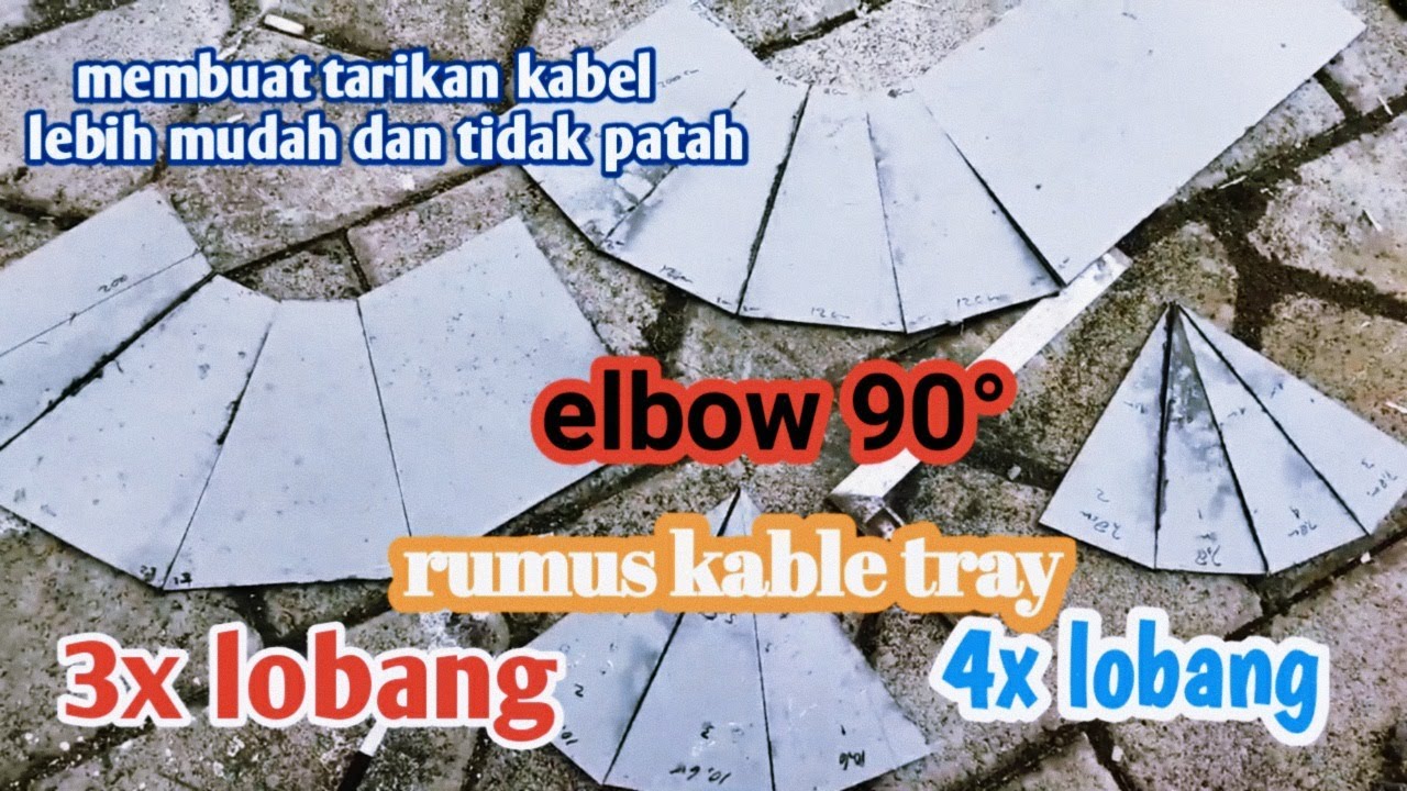 harus tau rumus ini...! membuat elbow cable tray 90° dengan rumus 3 & 4 ...