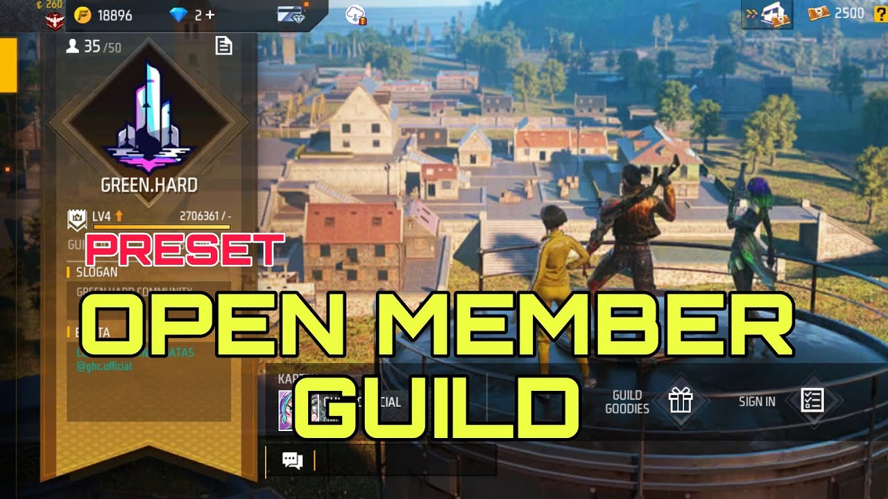 PRESET FF OPEN MEMBER GUILD TERBARU - YouTube