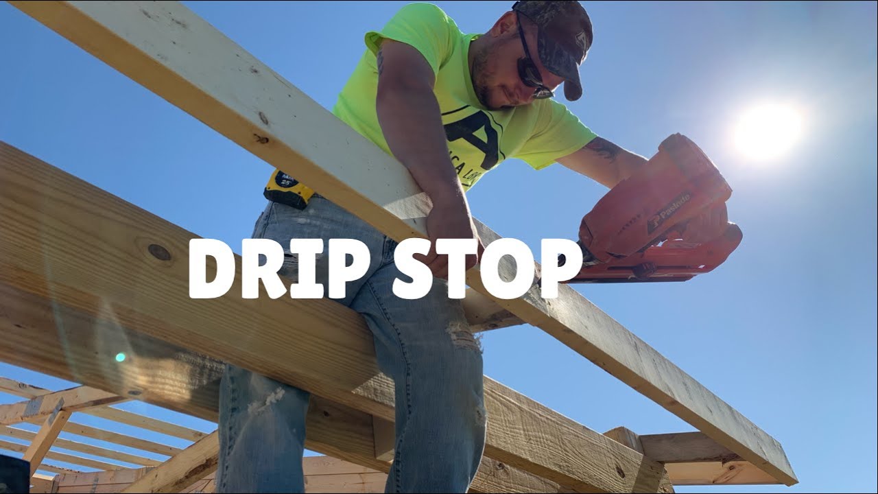 Drip Stop application on attic style post frame building - YouTube