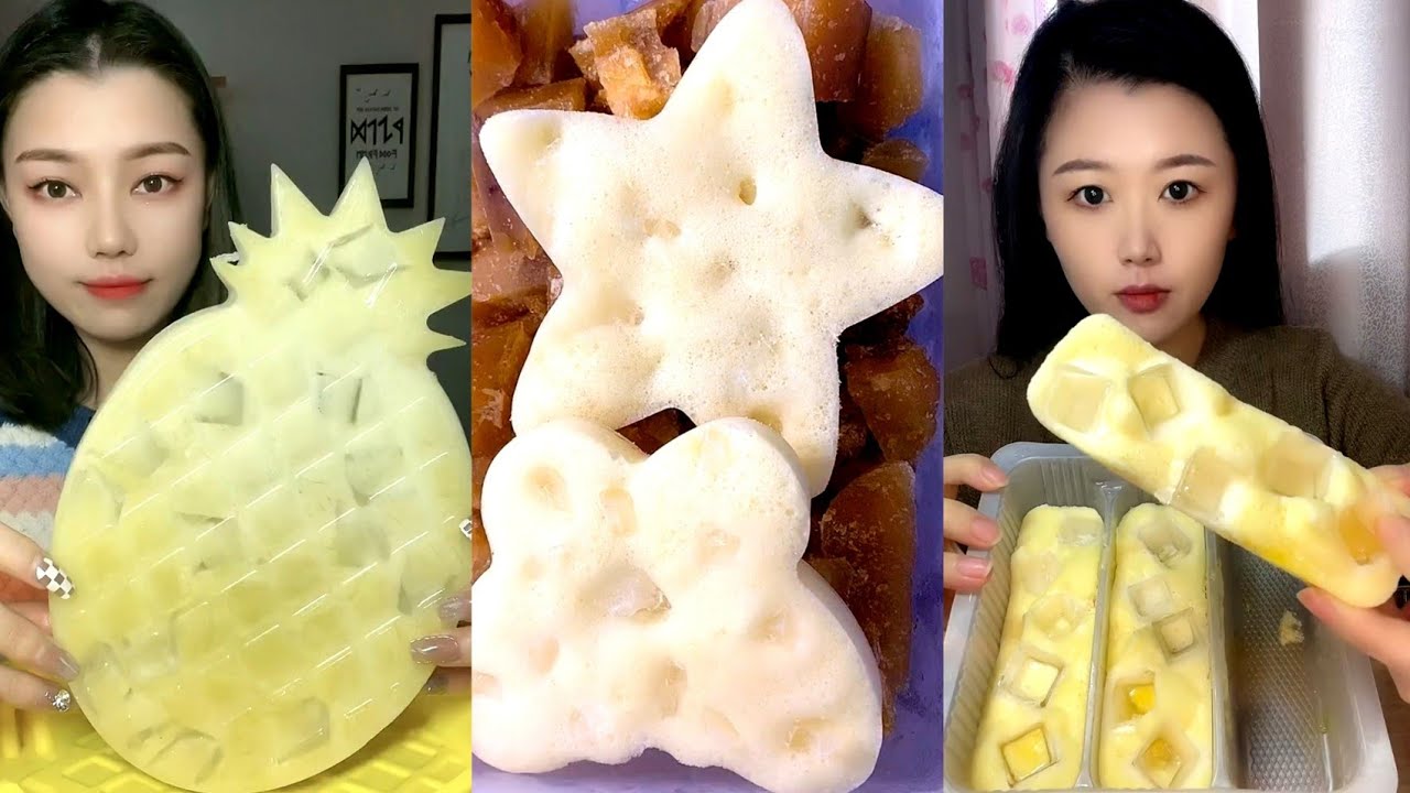 ICE CUBE EATING + FOAM ICE | ICE EATING - YouTube