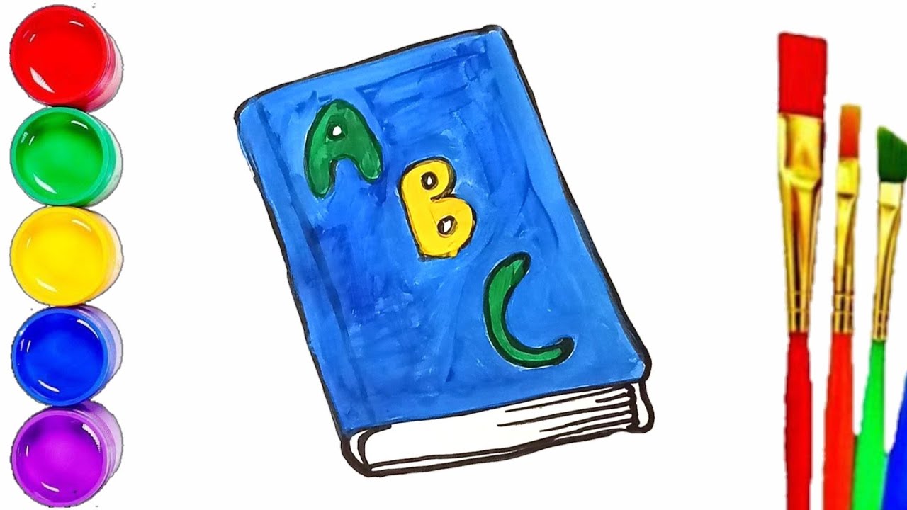 Bolalar uchun kitob rasmini chizish | Draw a picture of a book for ...
