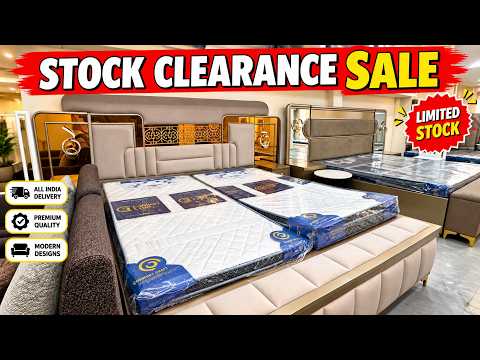 1 लाख वाला बेड कुछ हज़ार में 🔥 Luxury Furniture Sofa Set, Double Bed, Dining, Chairs @ Clearance SALE