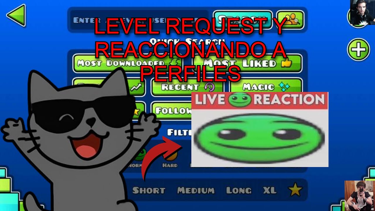 🔴JUGANDO SUS NIVELES DE GD Y HABLANDO DE COSITAS | Geometry Dash Level ...