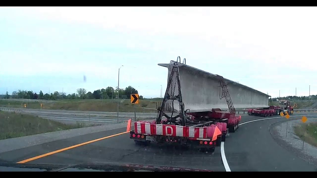 "Time to go guys". Pilot truck with oversize load. - YouTube
