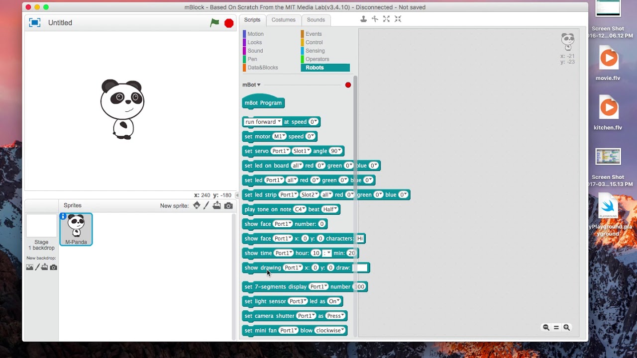 Show drawing function in mBlock not working - YouTube