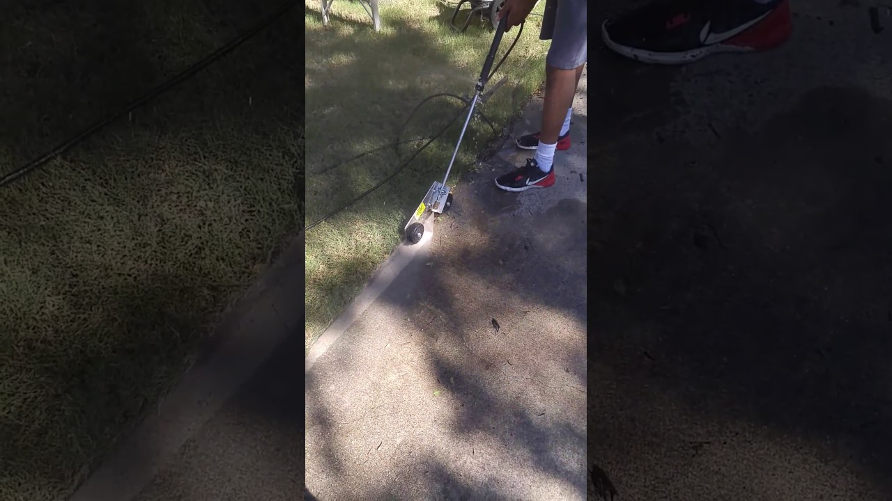 Sidewalk Pressure Washing- using The Surface Edger - YouTube