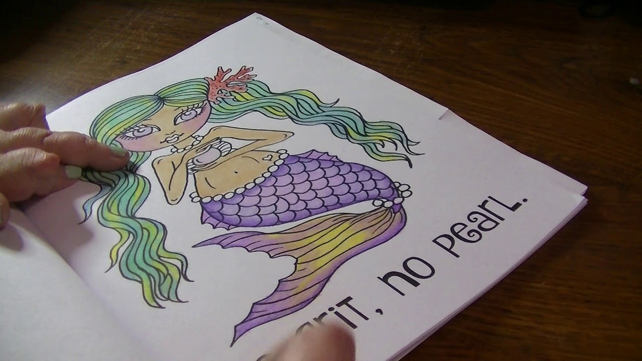 Adult Coloring For Relaxation In Miss Fintastic by Deborah Muller P2 ...