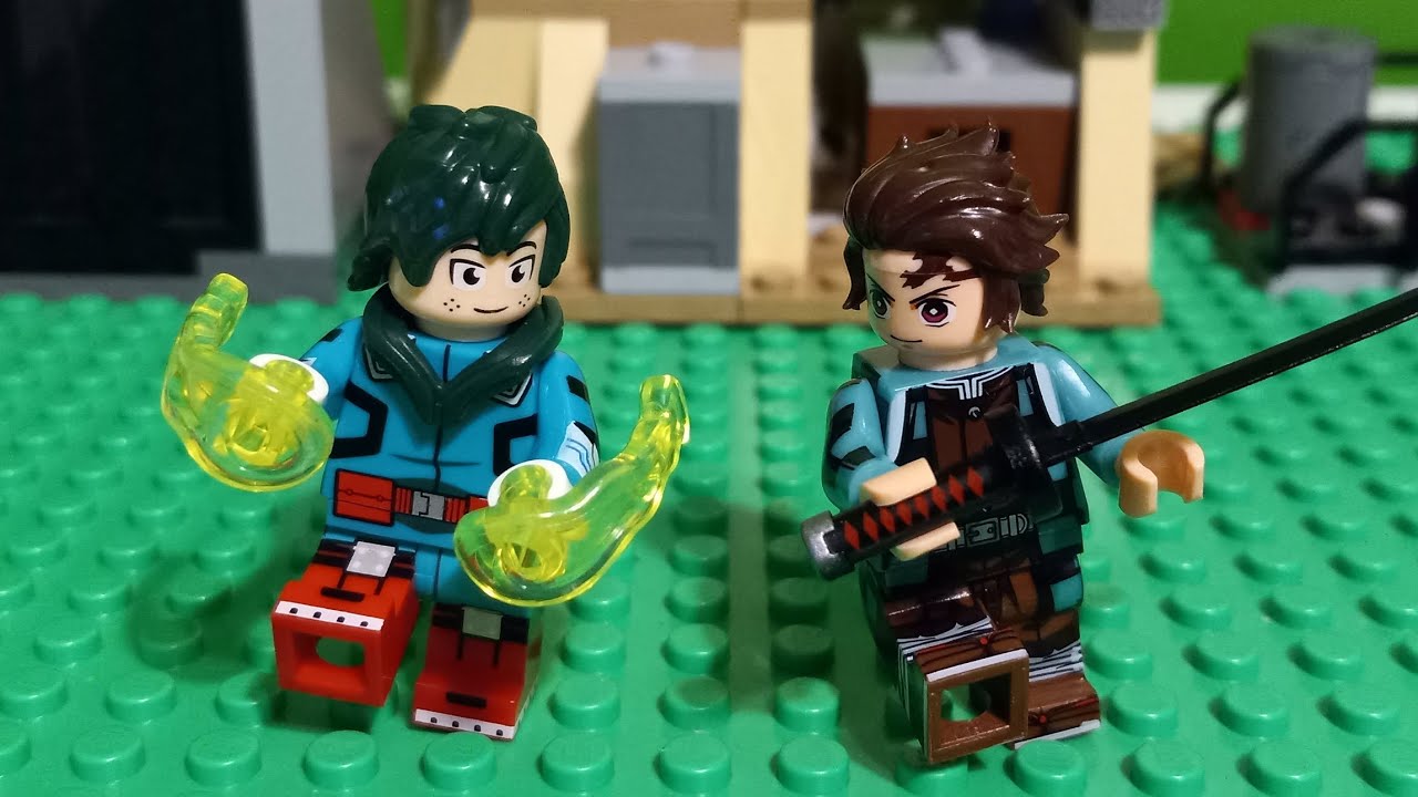 Deku vs Tanjiro - Lego My Hero Academia X Demon Slayer Stop Motion ...