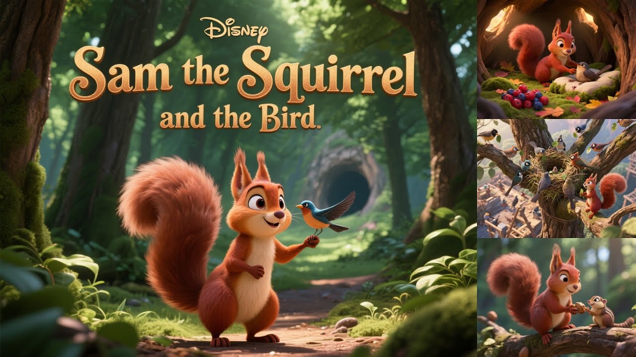 Sam the Squirrel and the Bird Heartwarming Story of Kindness ...