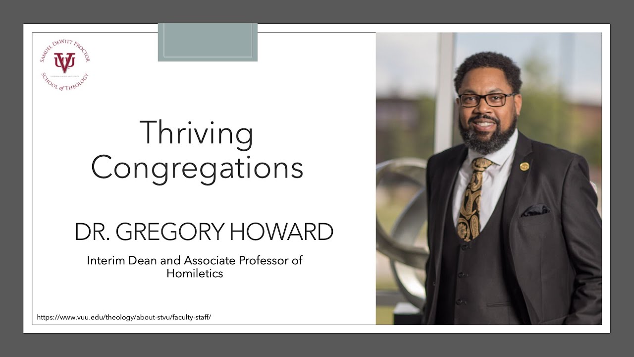 Thriving Congregations w/ Dr. Gregory Howard - YouTube