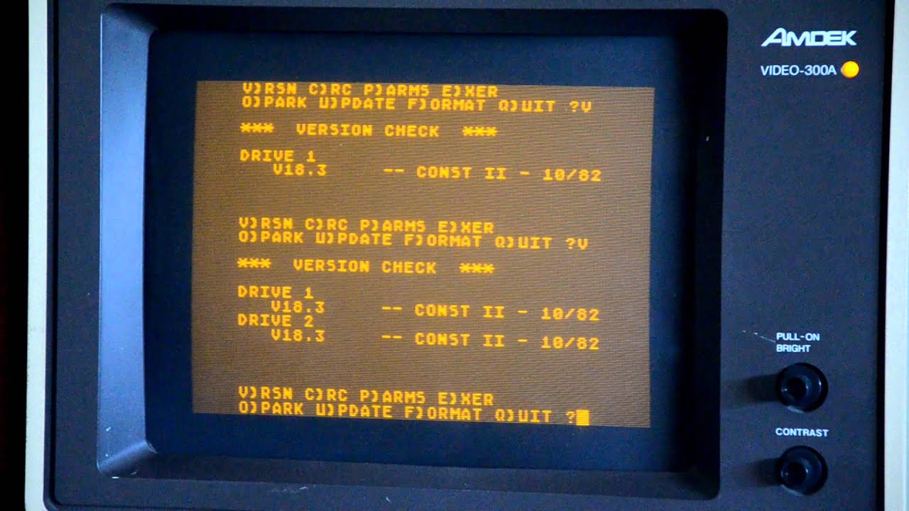 Corvus Disk System on the Atari 800 - Boot & Diagnostic Software - YouTube