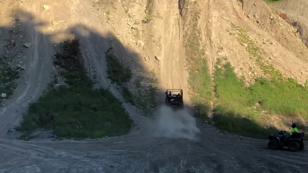 Honda pioneer climbs Powerline hill Redbird Indiana - YouTube