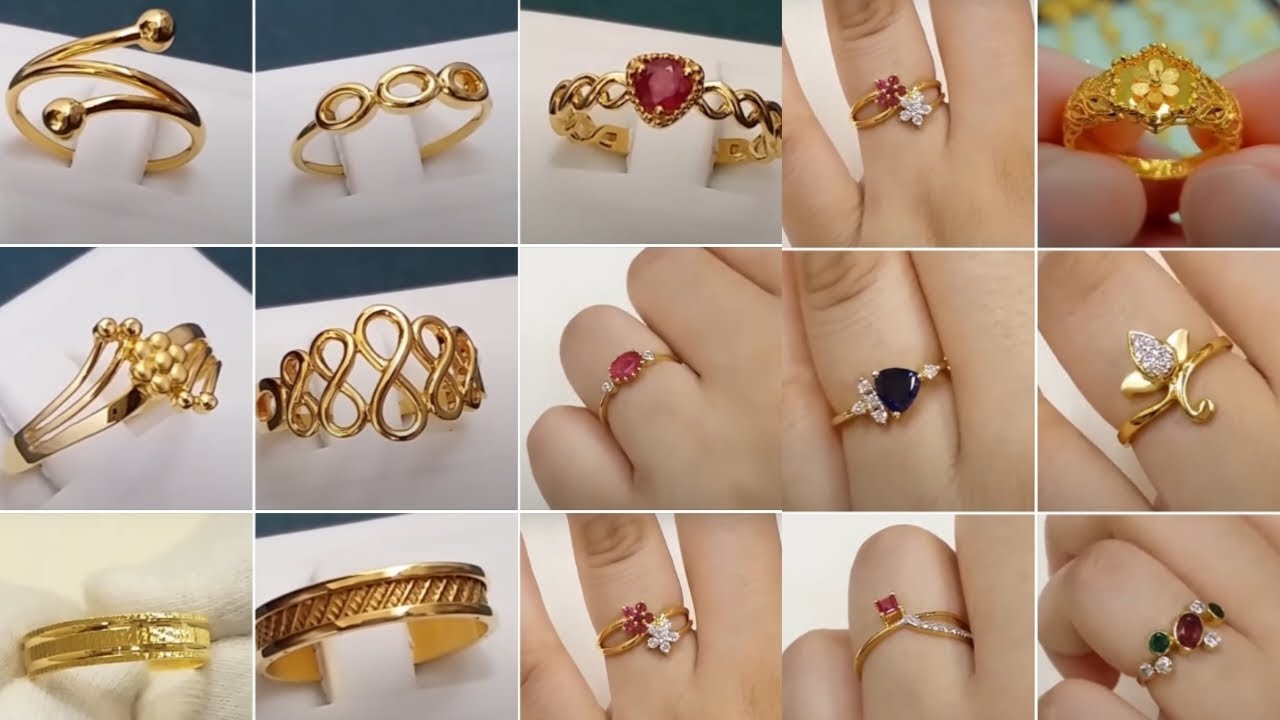 Most beautiful Gold Finger Ring Design | Unique Gold Ring Design for ...