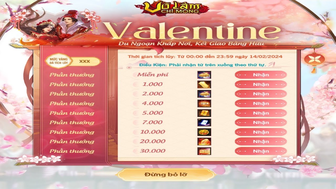 VLCM | Phiên Bản v640 | Võ Lâm Chi Mộng Valentine 2024 - Duyên Lữ Bội ...