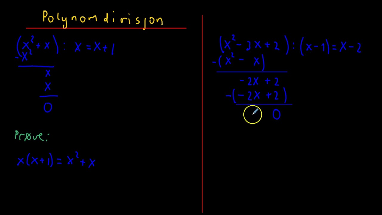 Polynomdivisjon R1 og 1T - YouTube