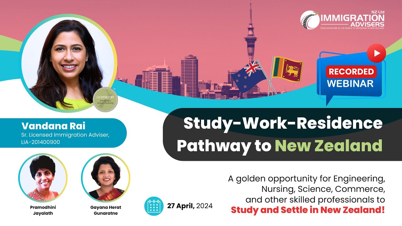 Webinar: Study-Work-Residence Pathway to New Zealand #webinar # ...