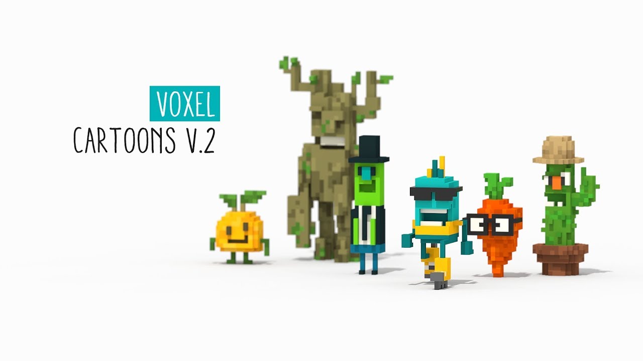 Voxel Art Cartoons 2 - YouTube
