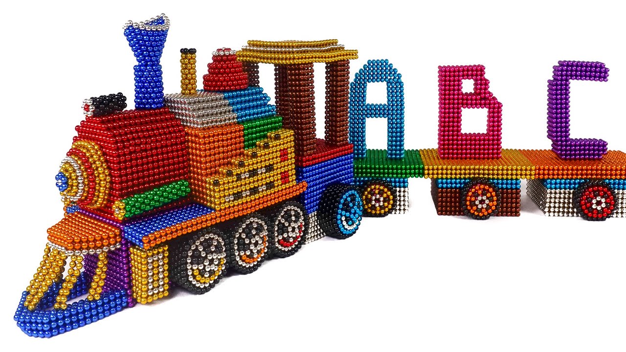 DIY How To Make ABC Train From Magnetic Balls Satisfying Video And diy-how-to-make-abc-train-from-magnetic-balls-satisfying-video-and